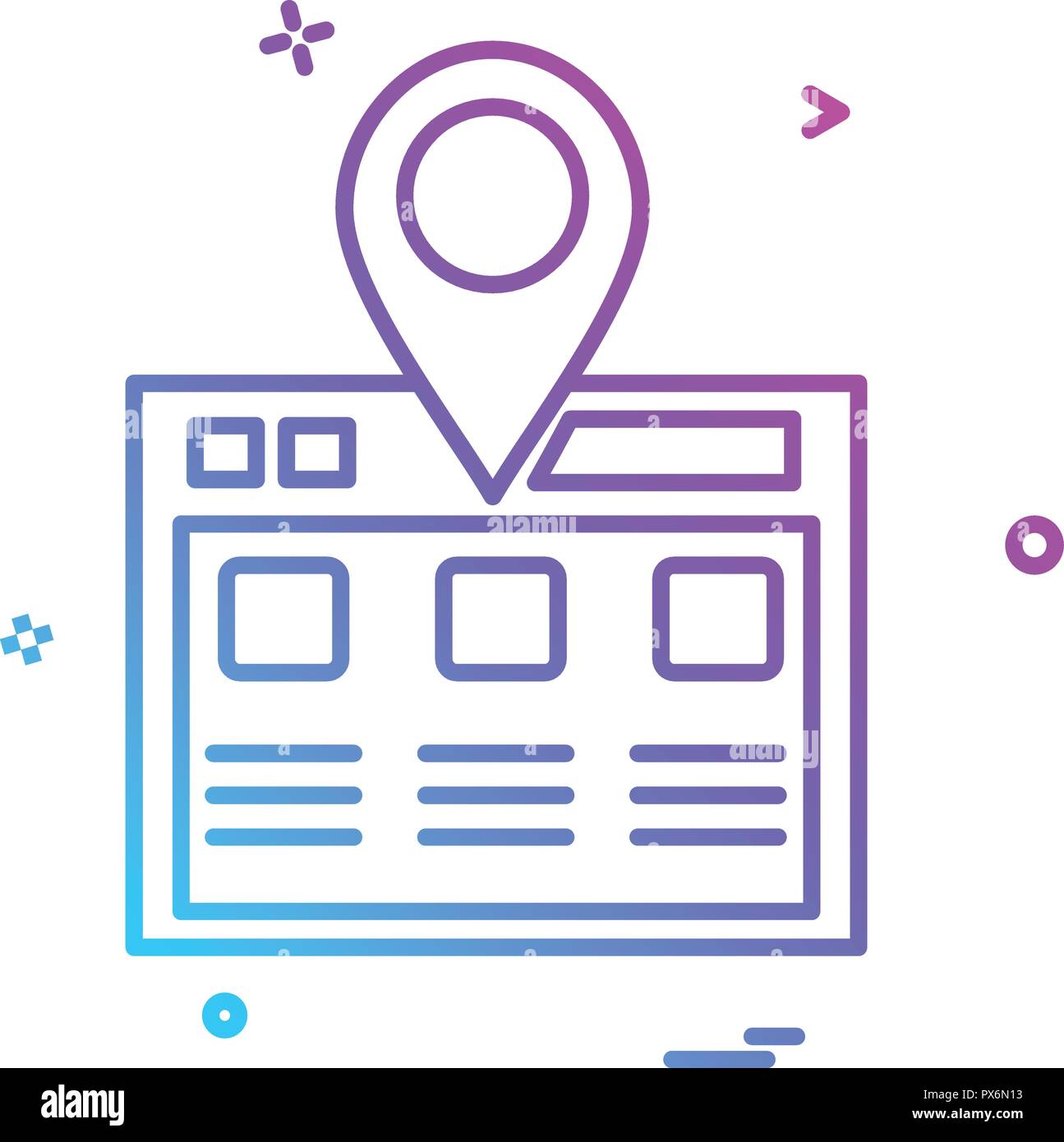 Map icon design vector Stock Vector Image & Art - Alamy