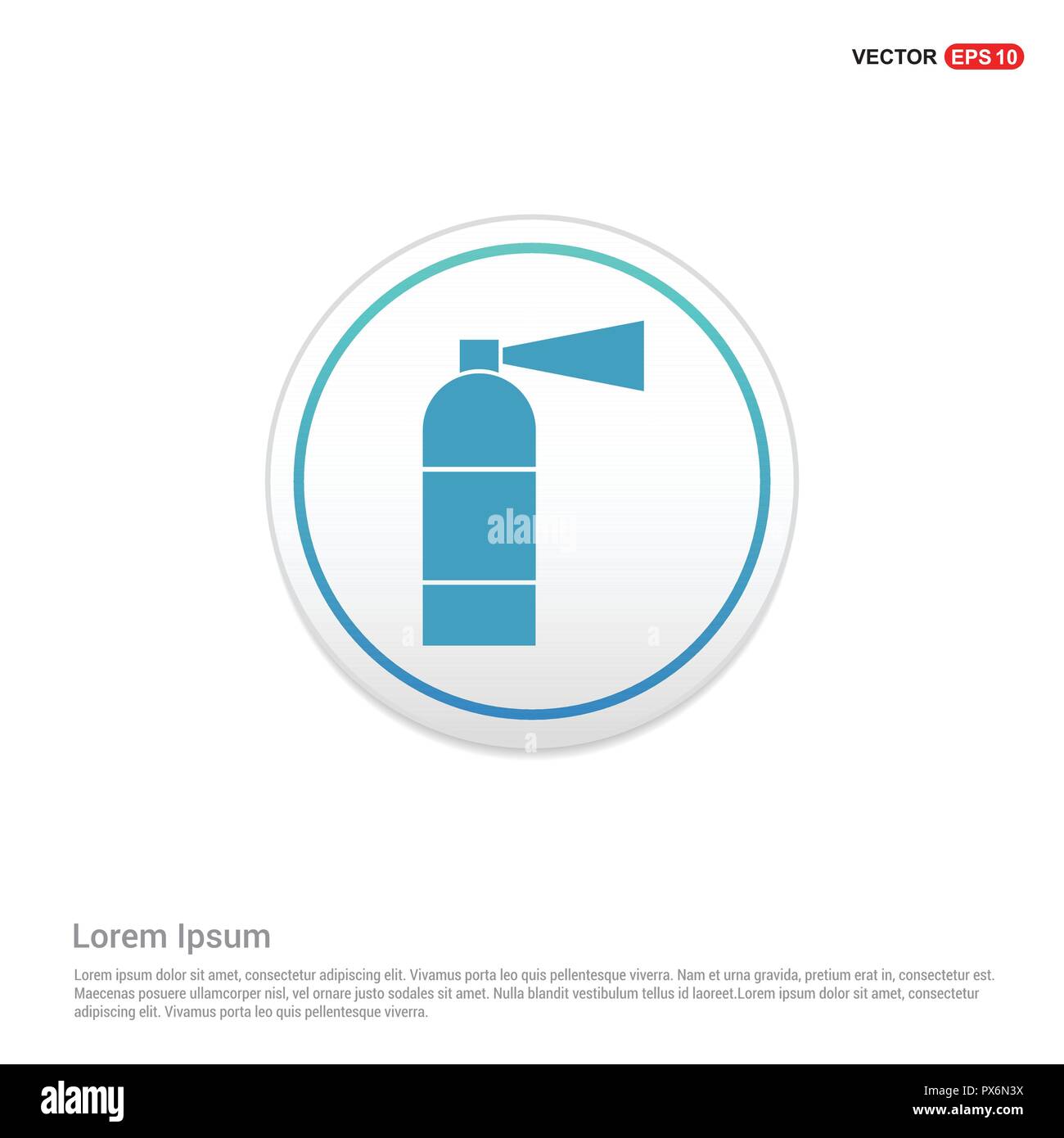 Fire extinguisher icon - white circle button Stock Vector Image & Art ...