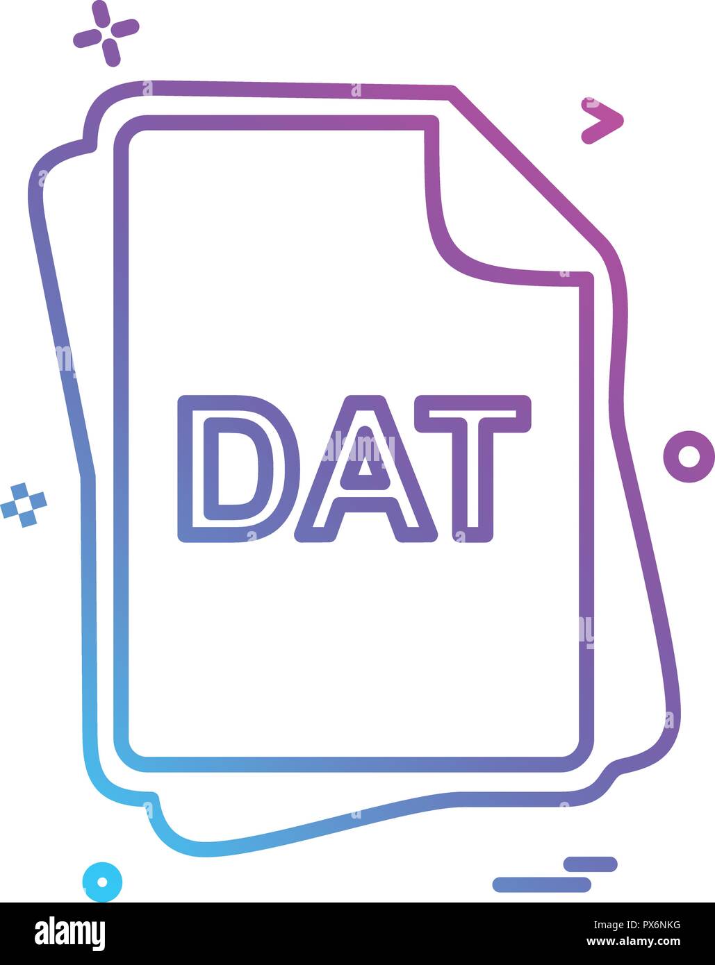 Dat file format icon Stock Vector Images - Alamy
