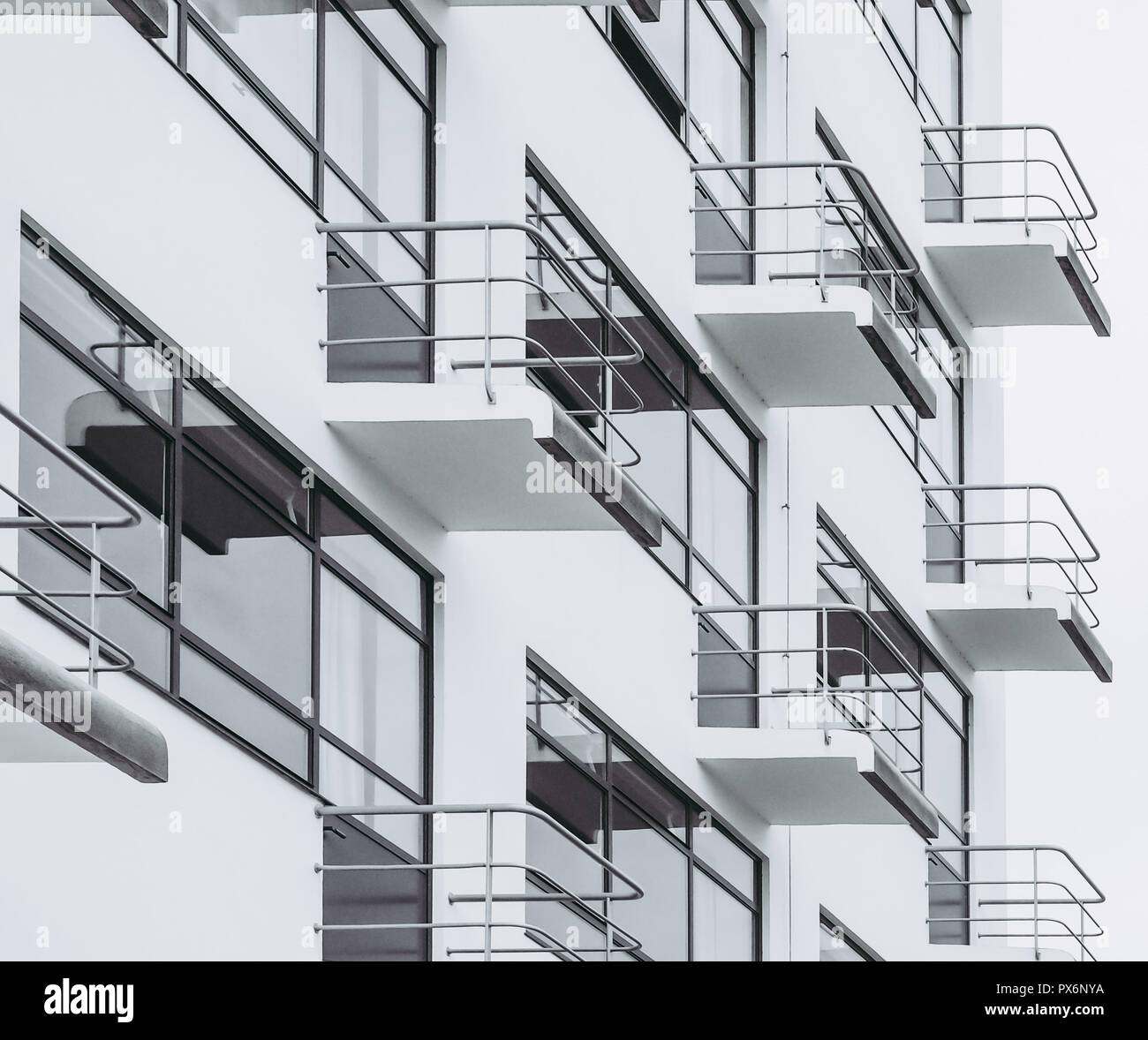 DESSAU, GERMANY - JUNE 13, 2014: The Bauhaus art school iconic building ...