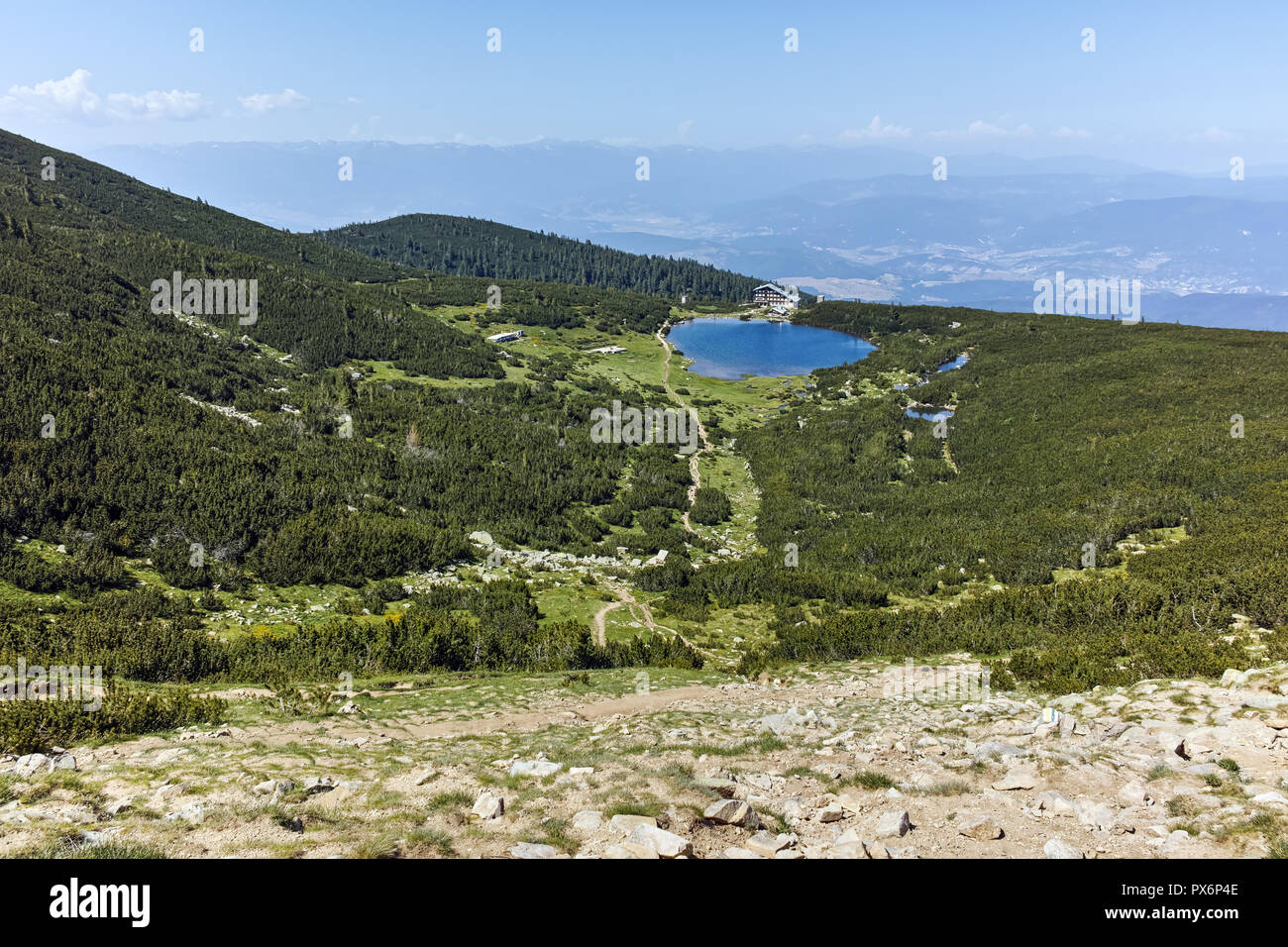 Panorama around Bezbog lake, Pirin Mountain, Bulgaria Stock Photo - Alamy