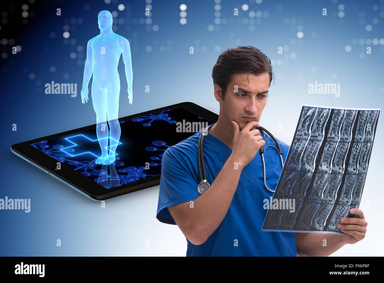 Telehealth concept with doctor doing remote check-up Stock Photo - Alamy
