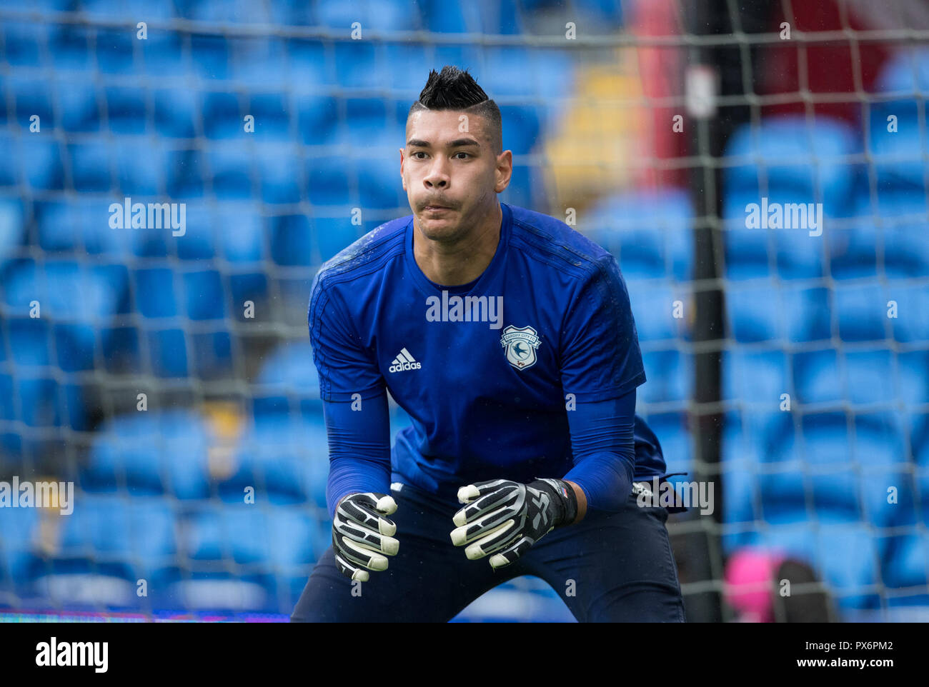 Goalkeeper Neil ETHERIDGE of Cardiff City pre match during the Premier ...