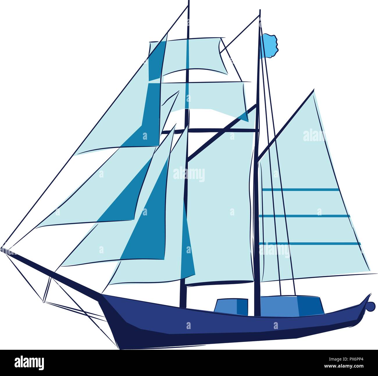 Drawing sail boat hi-res stock photography and images - Alamy