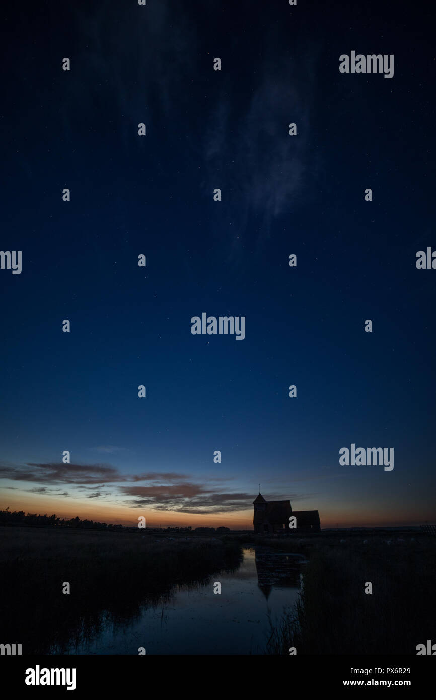 The Milky Way shines above FairChurch in Brenzett, Kent Stock Photo - Alamy