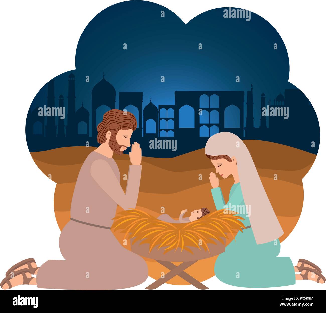 holy family manger characters Stock Vector Image & Art - Alamy