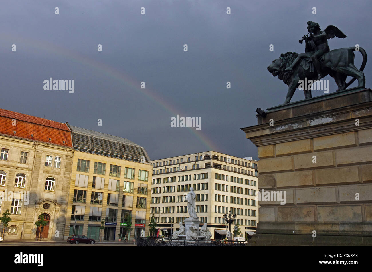 Berlin, Germany. The rainbow in the sky Stock Photo - Alamy