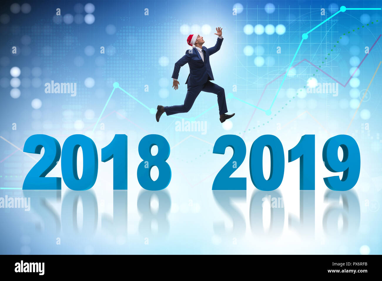 Concept of transition between 2018 and 2019 Stock Photo - Alamy