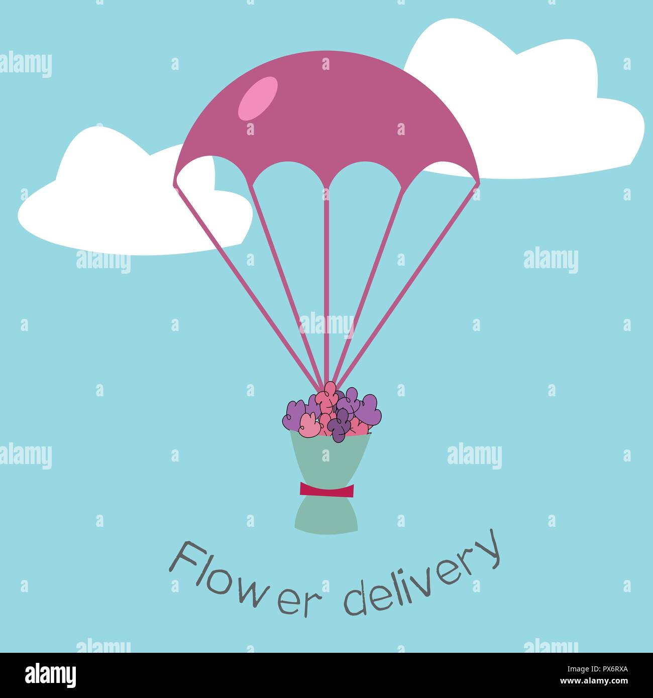 Parachute flowers Stock Vector Images - Alamy