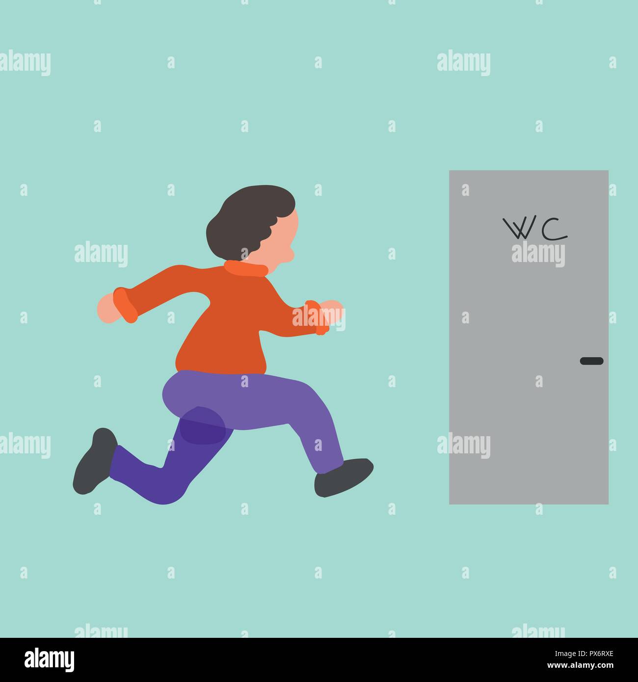 Urinary incontinence, involuntary urination woman vector illustration ...