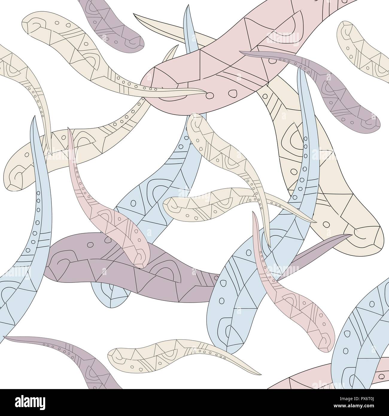 colorful doodle texture. Curved doodling background. Vector Stock ...