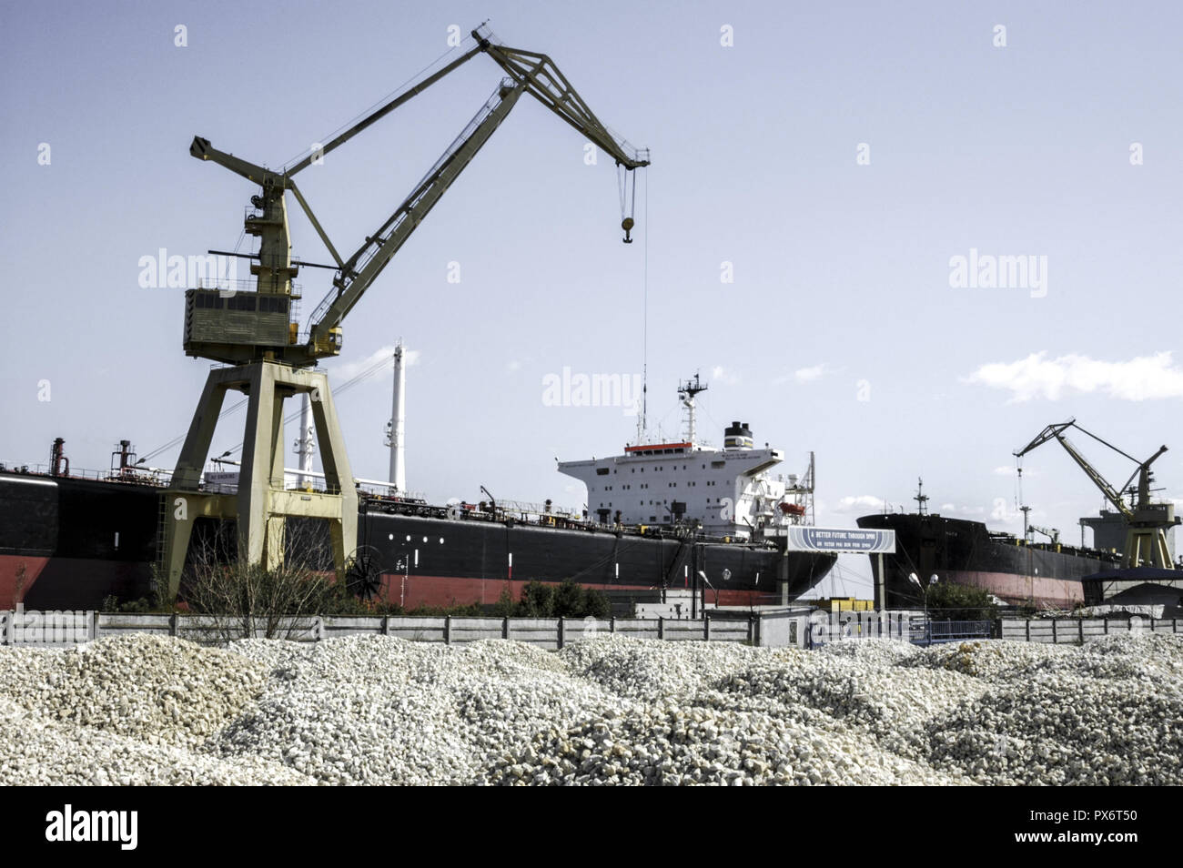 Daewoo dockyard in 12 Mai, Romania, Black Sea Coast, 12. Mai Stock ...