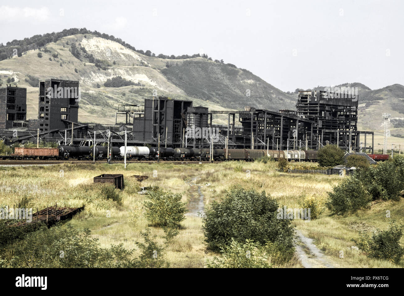 Copsa Mica, old industry ruins, Romania, Transsilvania Stock Photo - Alamy