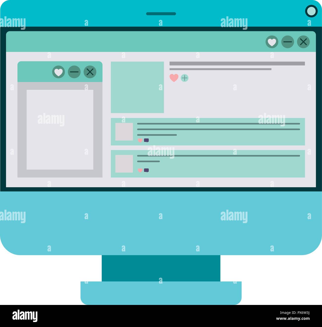 computer desktop isolated icon Stock Vector Image & Art - Alamy