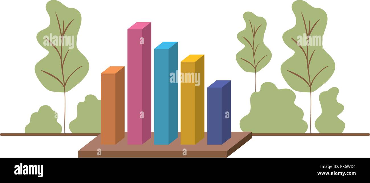 statistics bars with forest landscape Stock Vector Image & Art - Alamy