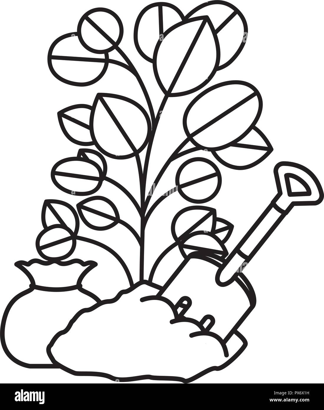 cute tree plant with earth isolated icon Stock Vector Image & Art - Alamy