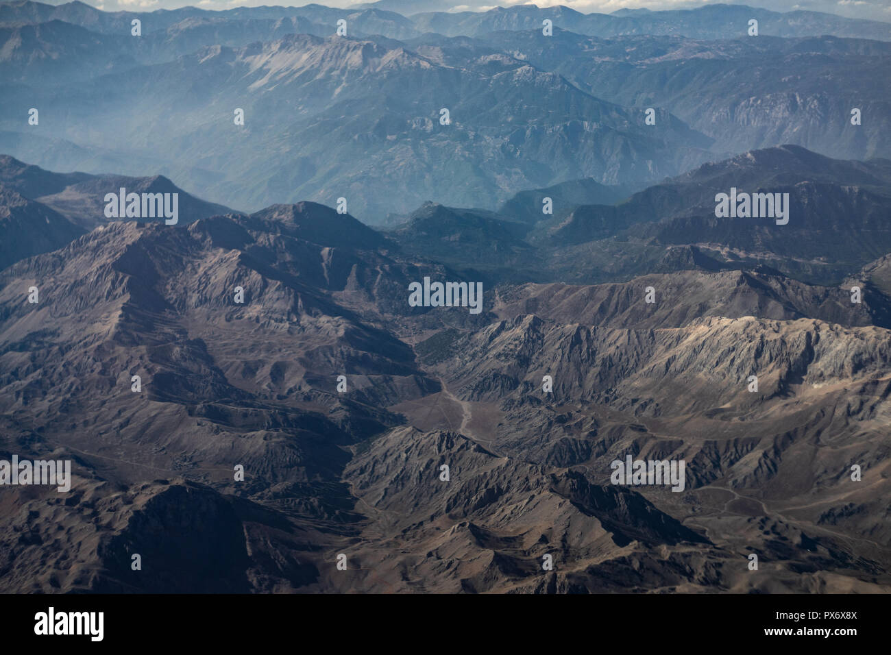 Aerial landscape of Taurus mountain range in Minor Asia area in Turkey ...