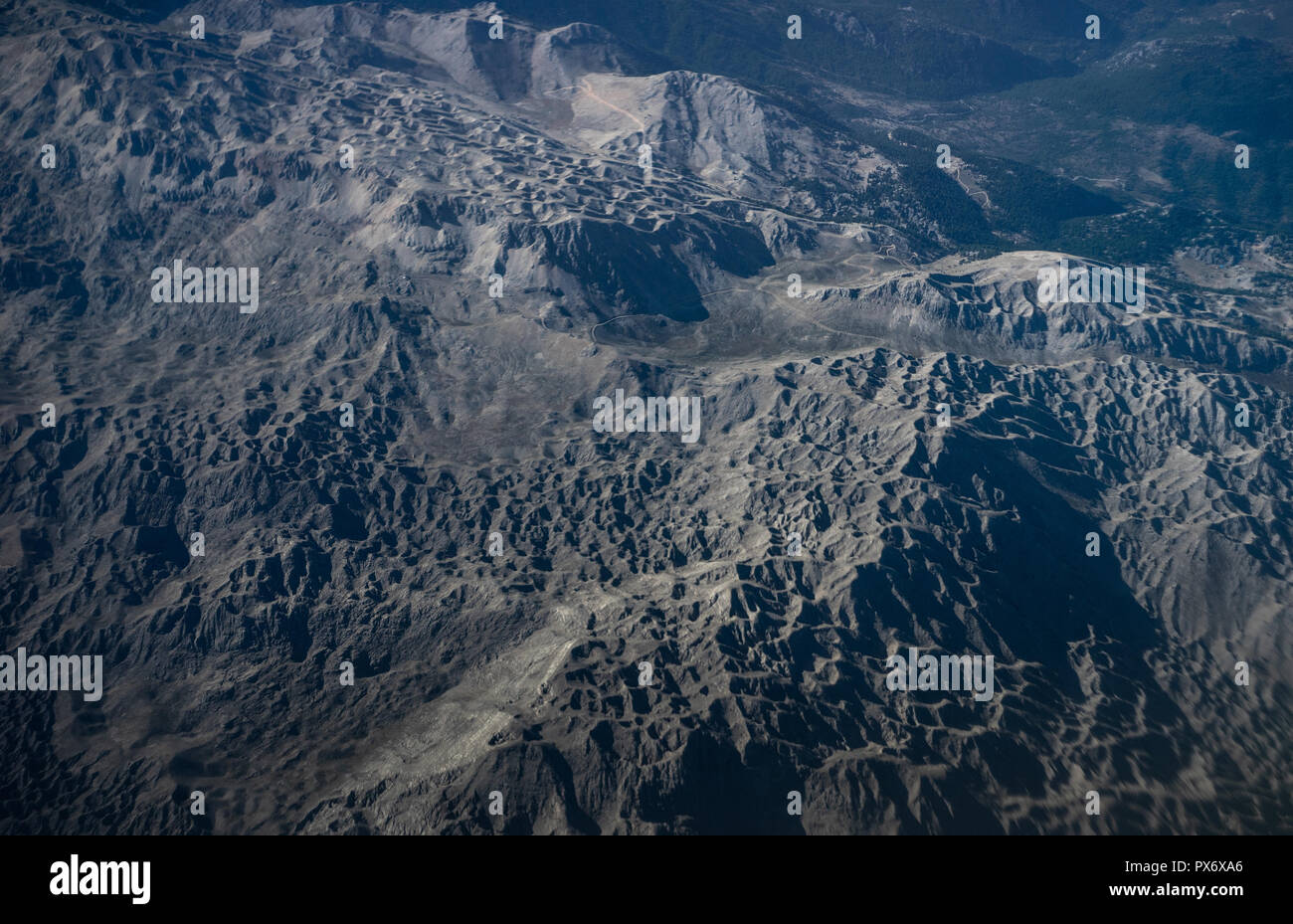 Aerial landscape of Taurus mountain range in Minor Asia area in Turkey ...