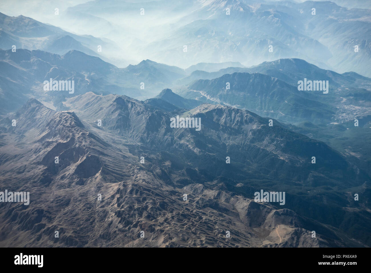 Aerial landscape of Taurus mountain range in Minor Asia area in Turkey ...