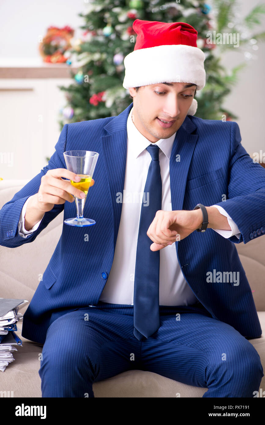 Busy employee working from home Stock Photo - Alamy