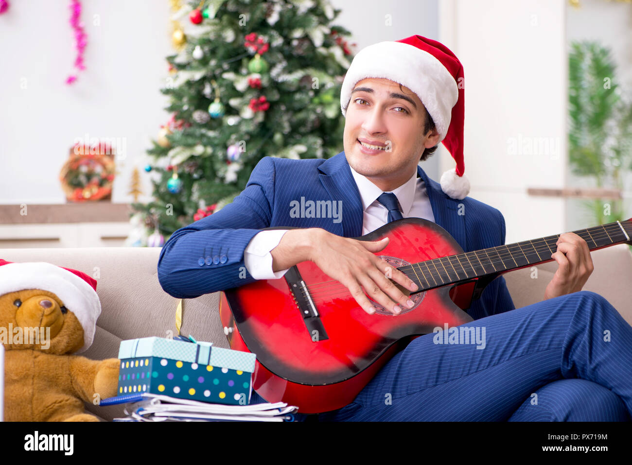 Busy employee working from home Stock Photo - Alamy