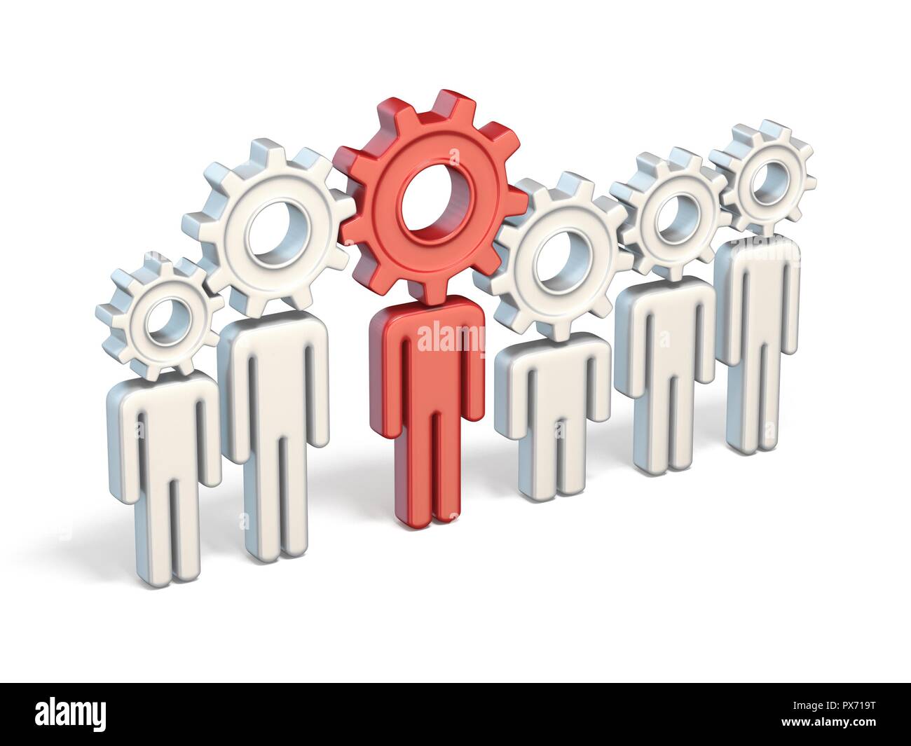 Human communication side view 3D render illustration isolated on white ...