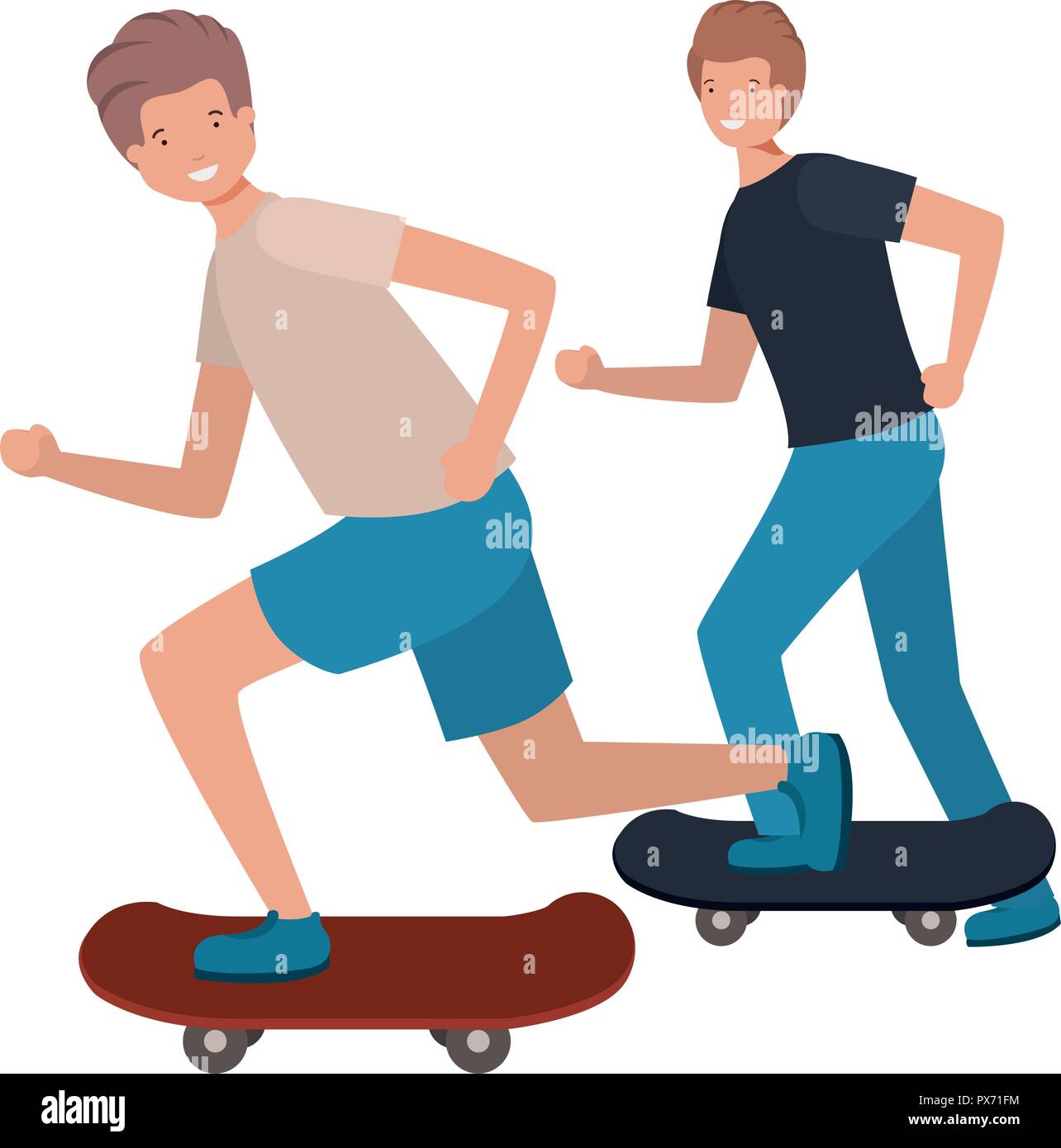 men with skateboard avatar character Stock Vector Image & Art - Alamy