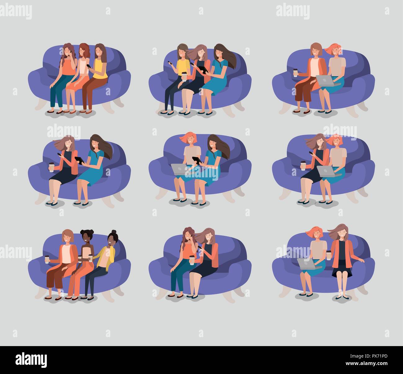 Woman calling room service Stock Vector Images - Alamy