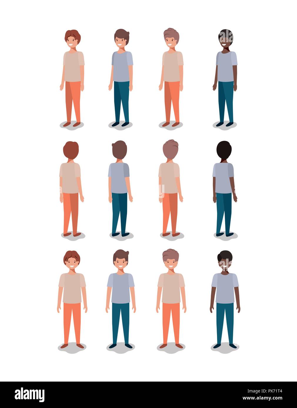 Young boys outdoors Stock Vector Images - Alamy