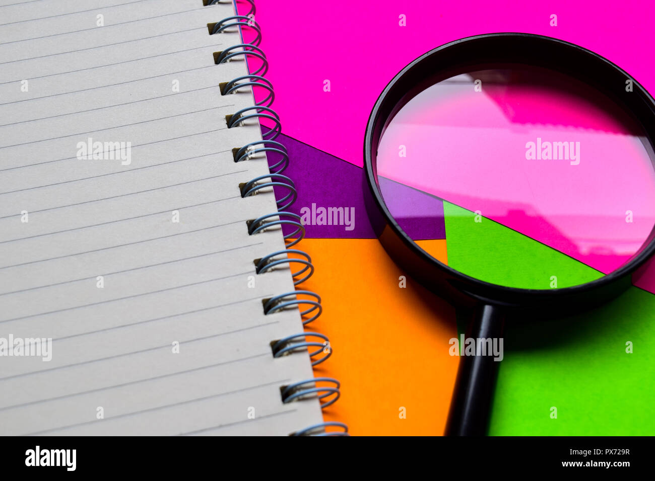 Opened book on colorful background Stock Photo - Alamy