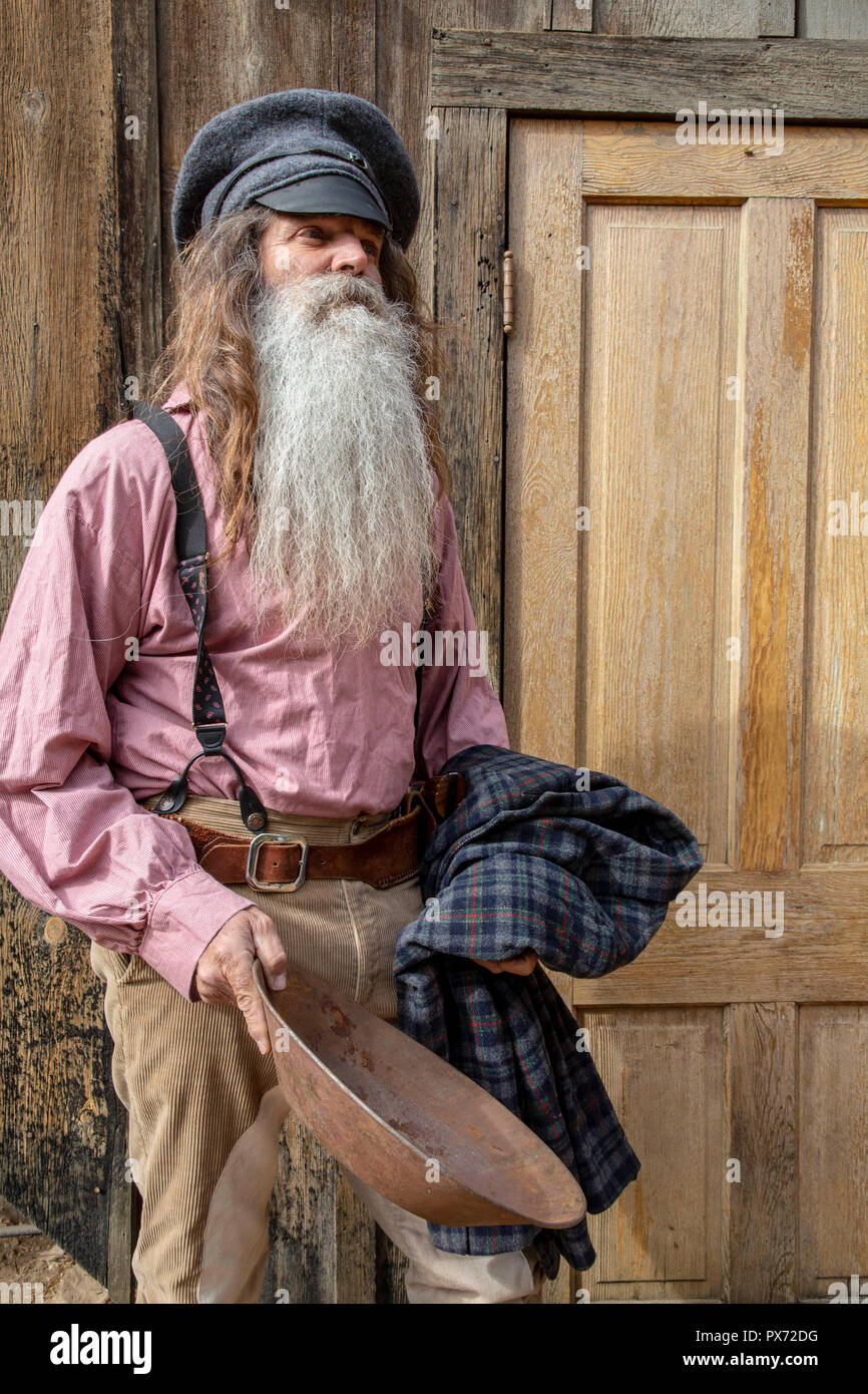 Portrait of a prospector in traditional clothing Stock Photo - Alamy