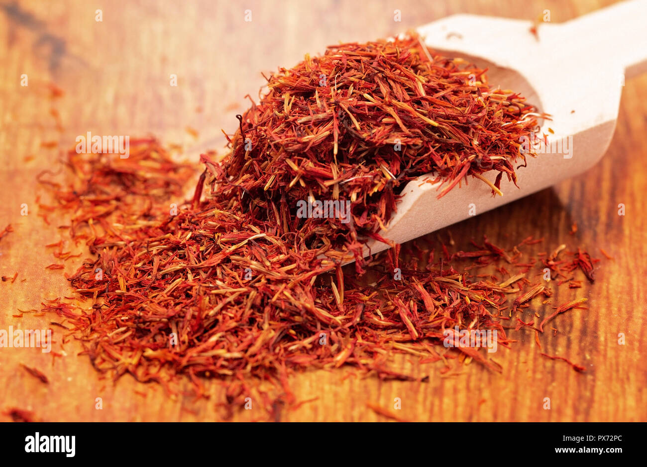 The Beautiful Red Spice of the Saffron Flower Stock Photo - Alamy