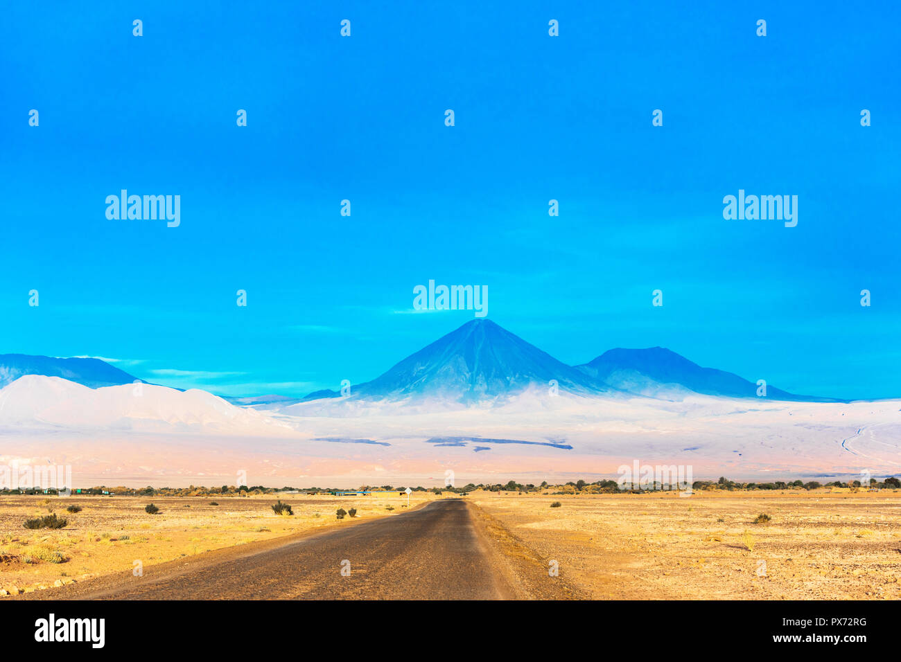 Landscape in Atacama desert, Chile. Copy space for text Stock Photo - Alamy