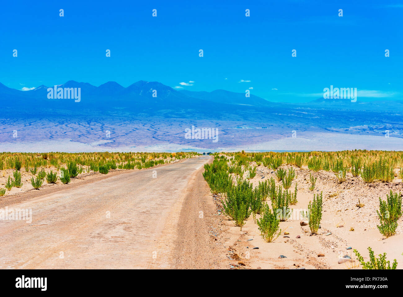 Landscape in Atacama desert, Chile. Copy space for text Stock Photo - Alamy