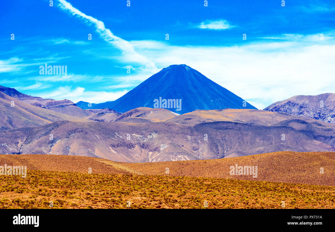 Landscape in Atacama desert, Chile. Copy space for text Stock Photo - Alamy
