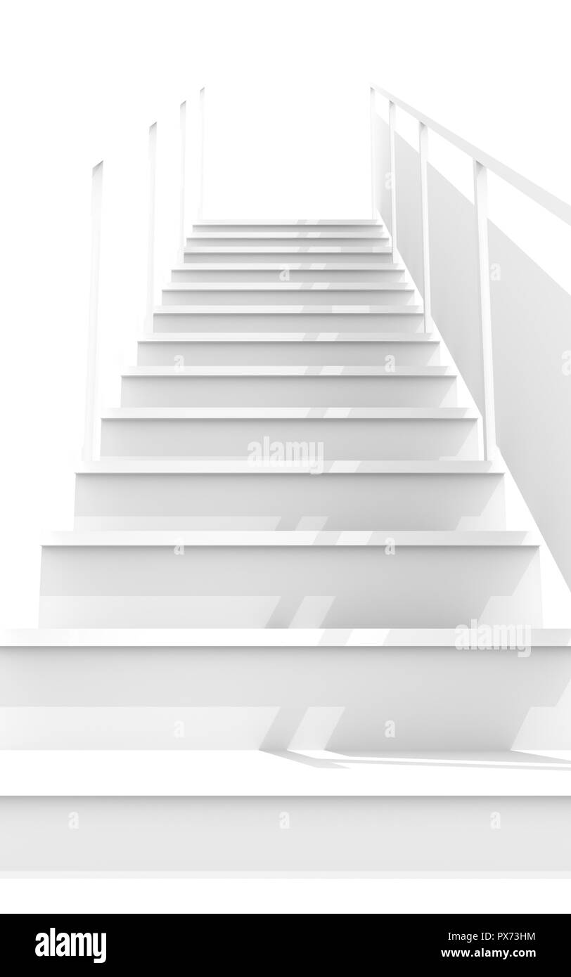 Stairs realistic illustration. Abstract architecture. 3D rendering ...