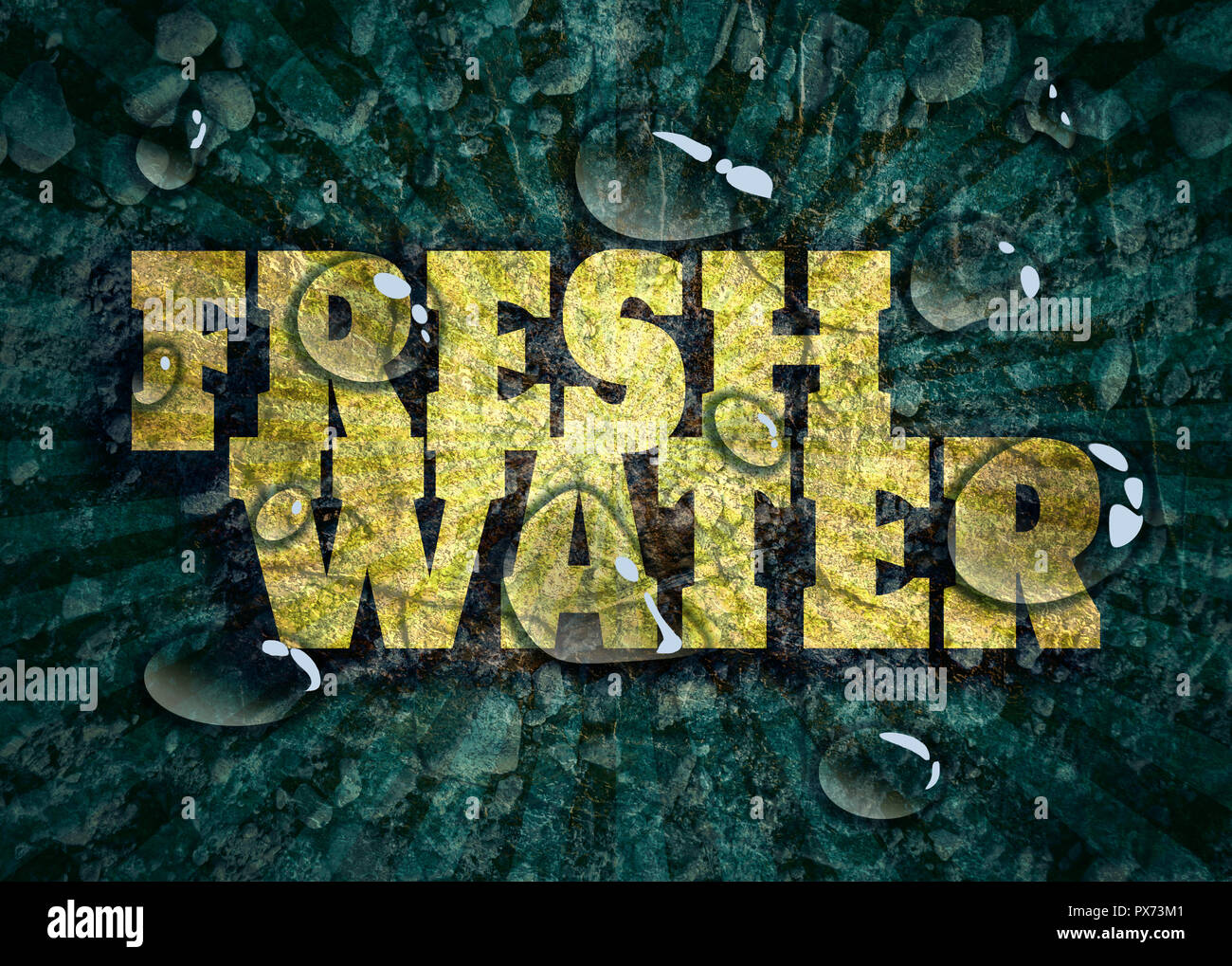 Transparent water drops on dark blue background. Concrete Wall Textured ...