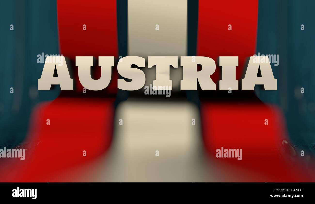 Austria flag design concept. Flag made from curved stripes. Country ...