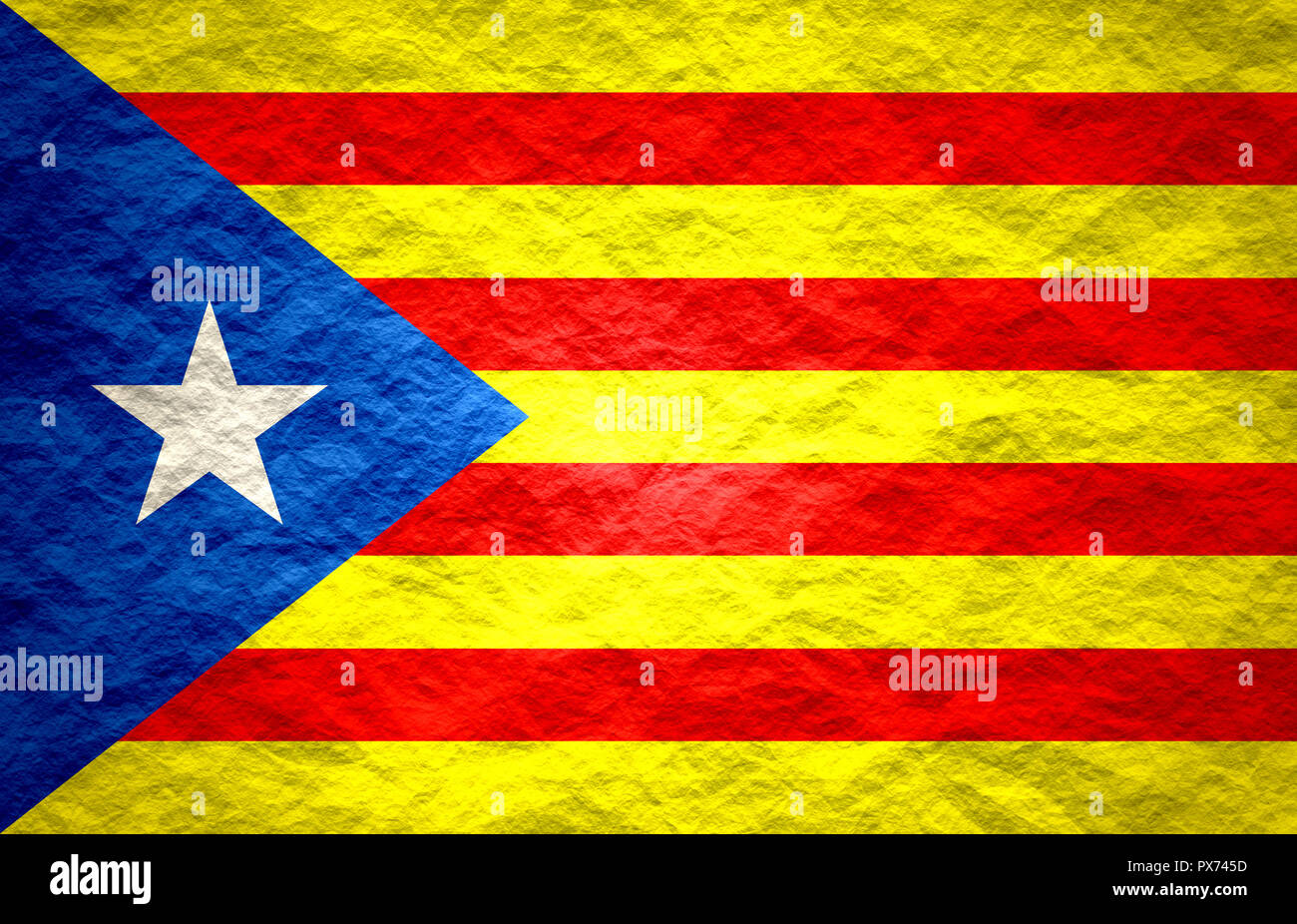 Catalonia flag. Grunge distress texture. Old paper Stock Photo - Alamy