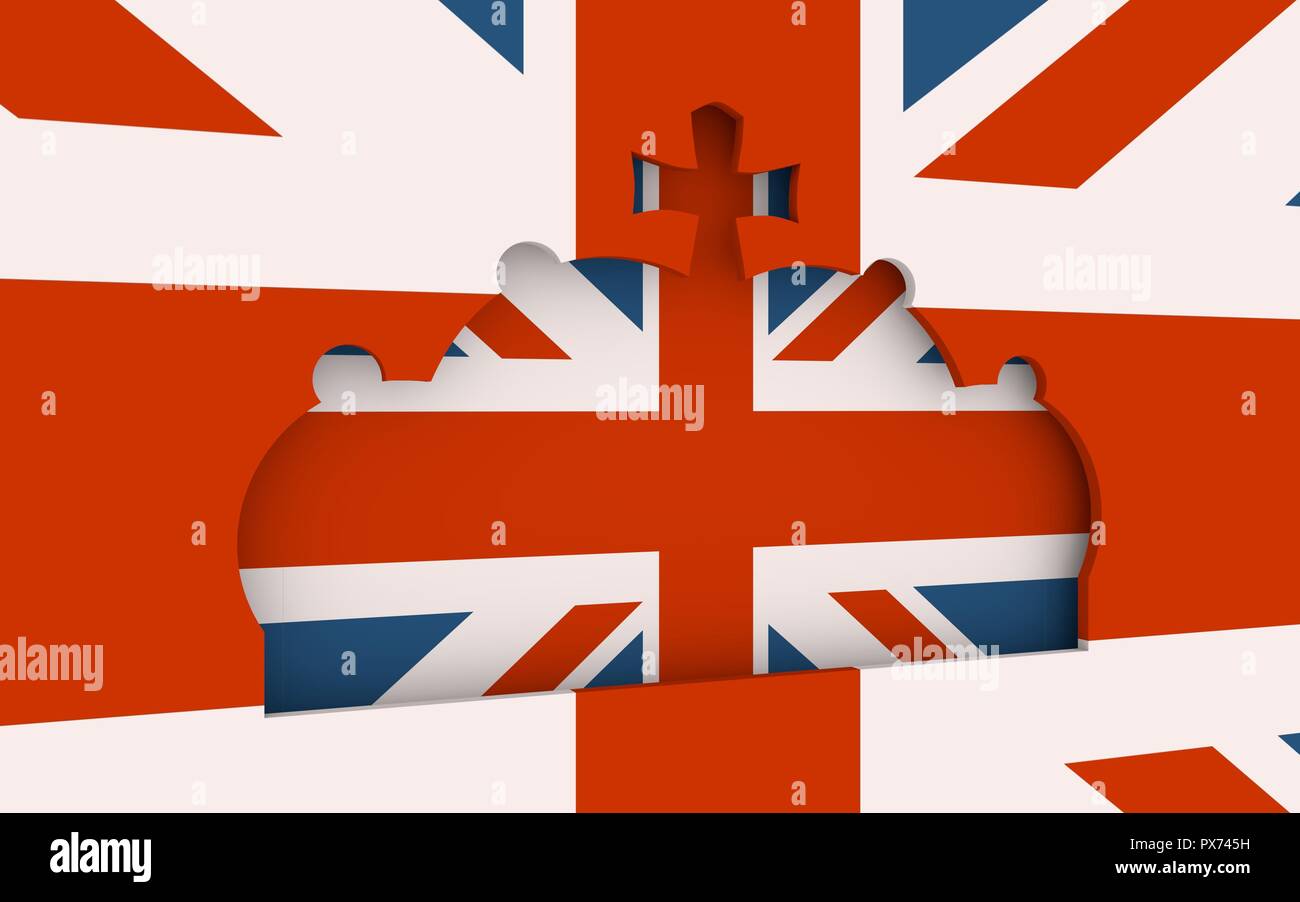 Stylized illustration of the imperial state crown. Flag of the Great ...
