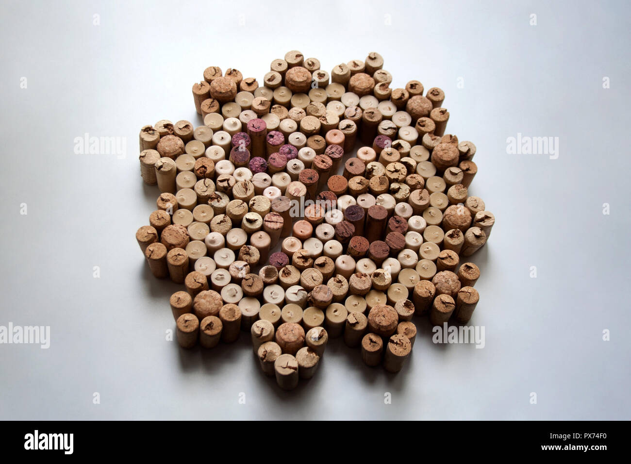 Wine corks percentage composition isolated on white background Stock ...