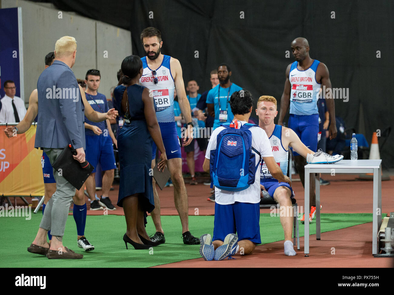 The GBR Men team are pulled from the 4x400m relay after Cameron ...
