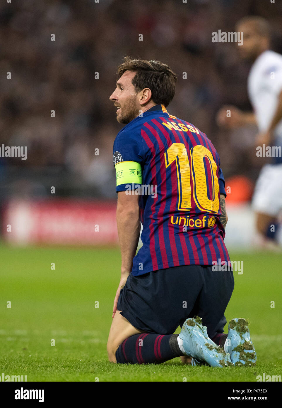 Lionel Messi of Barcelona during the UEFA Champions League group match ...