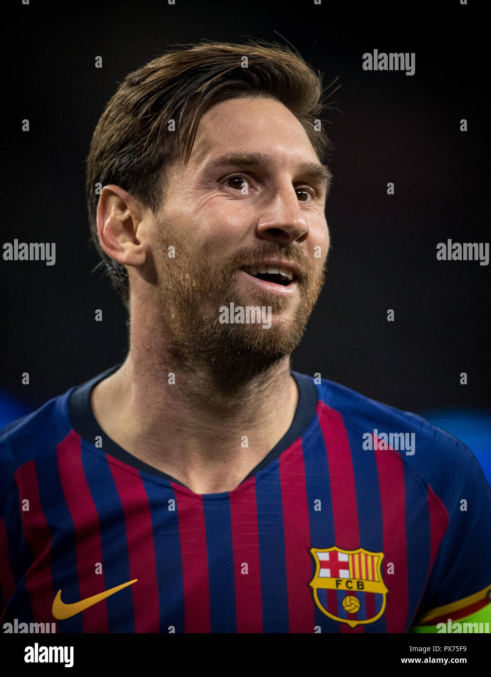 Lionel Messi of Barcelona during the UEFA Champions League group match ...