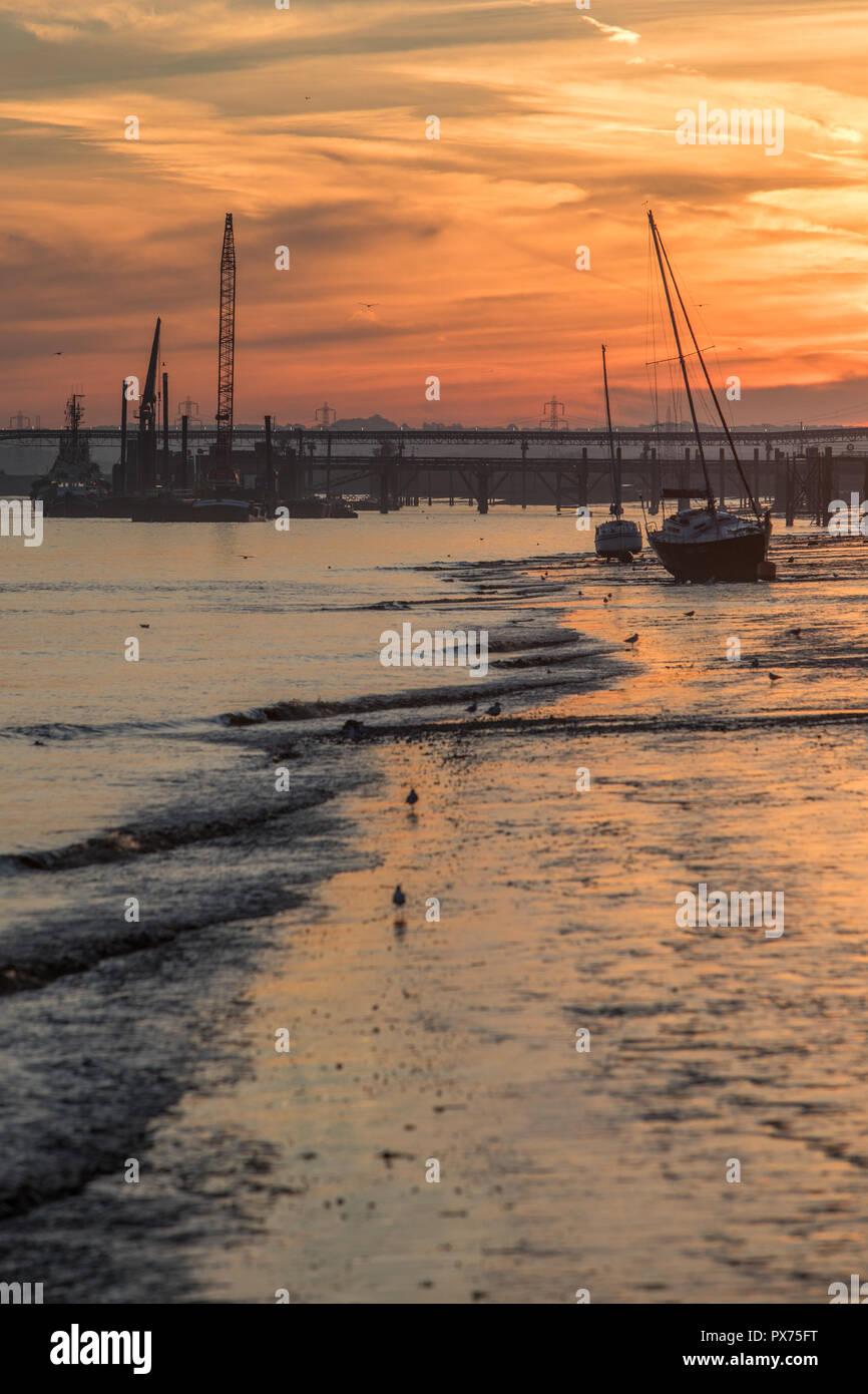 Stunning Skies above the river Thames at Gravesend Stock Photo - Alamy