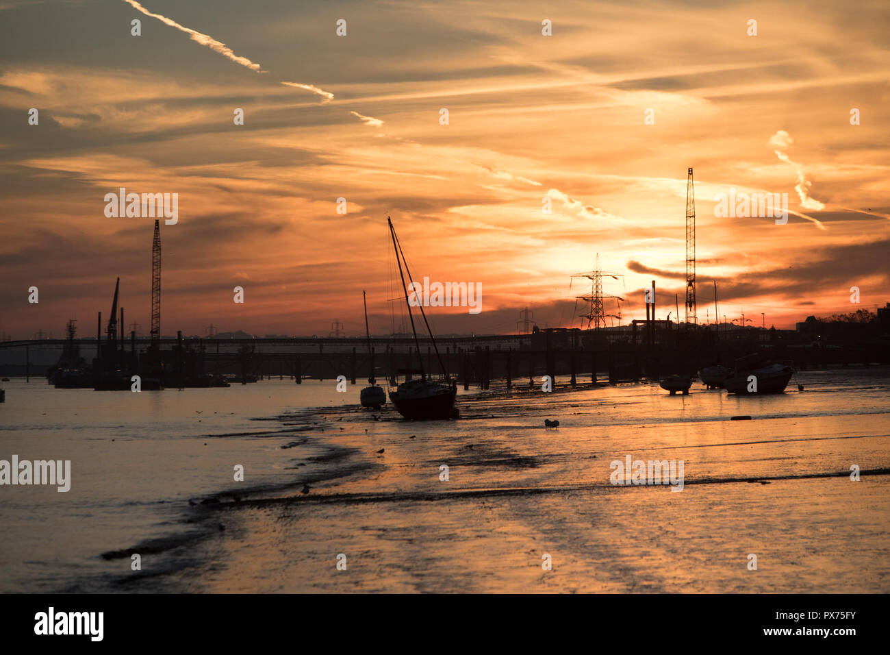 Stunning Skies above the river Thames at Gravesend Stock Photo - Alamy