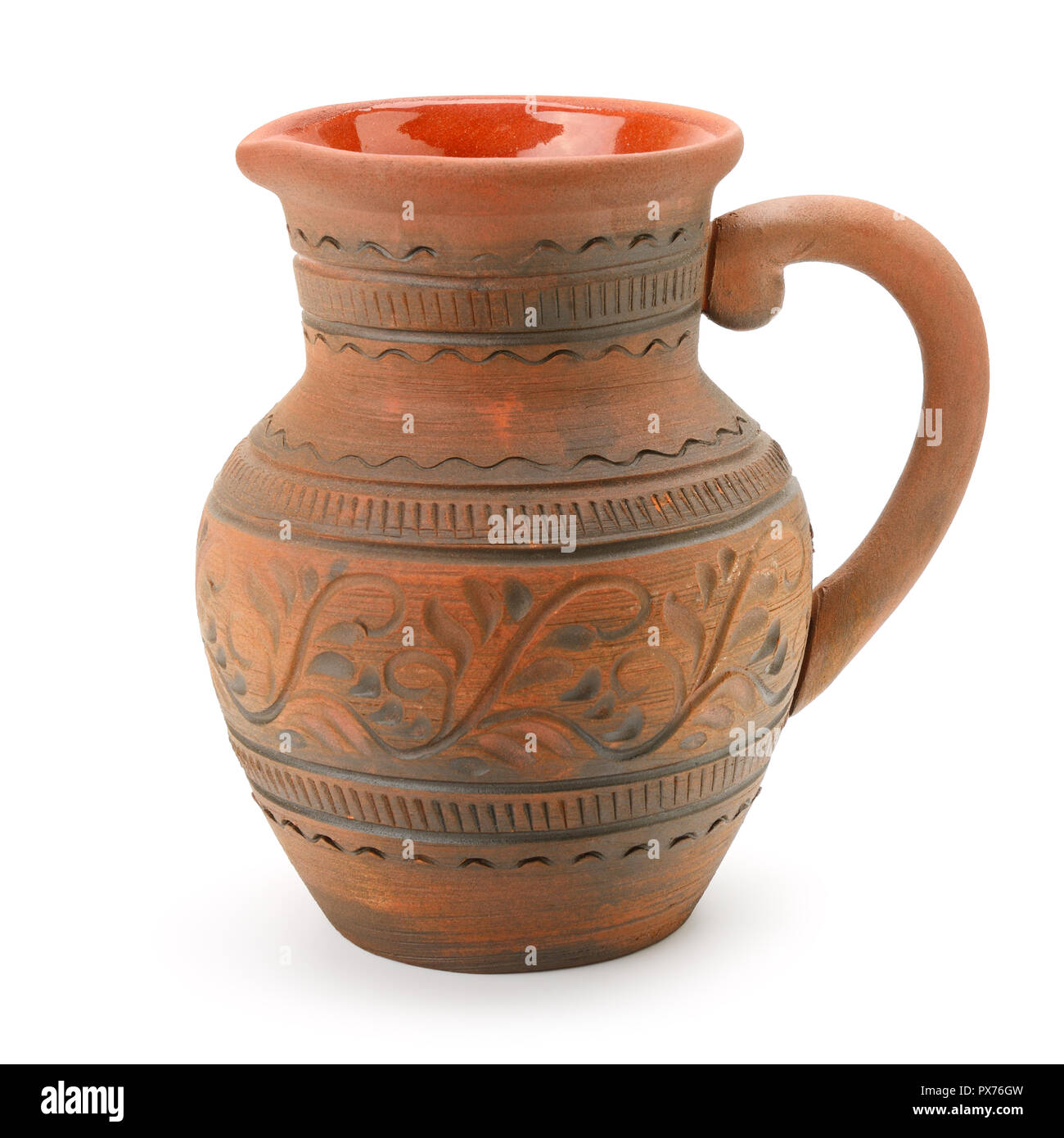 clay pot isolated on white background Stock Photo - Alamy