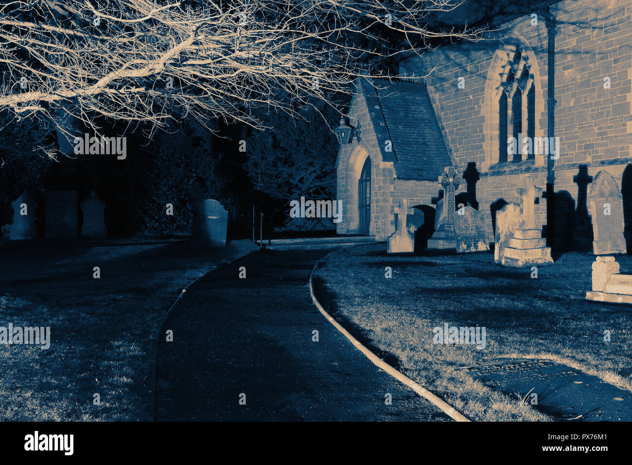 Graveyard At Night High Resolution Stock Photography and Images - Alamy