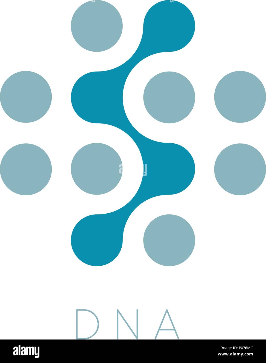 Circles Vector Icon. DNA Logo Template. Science Logotype. Dots abstract ...