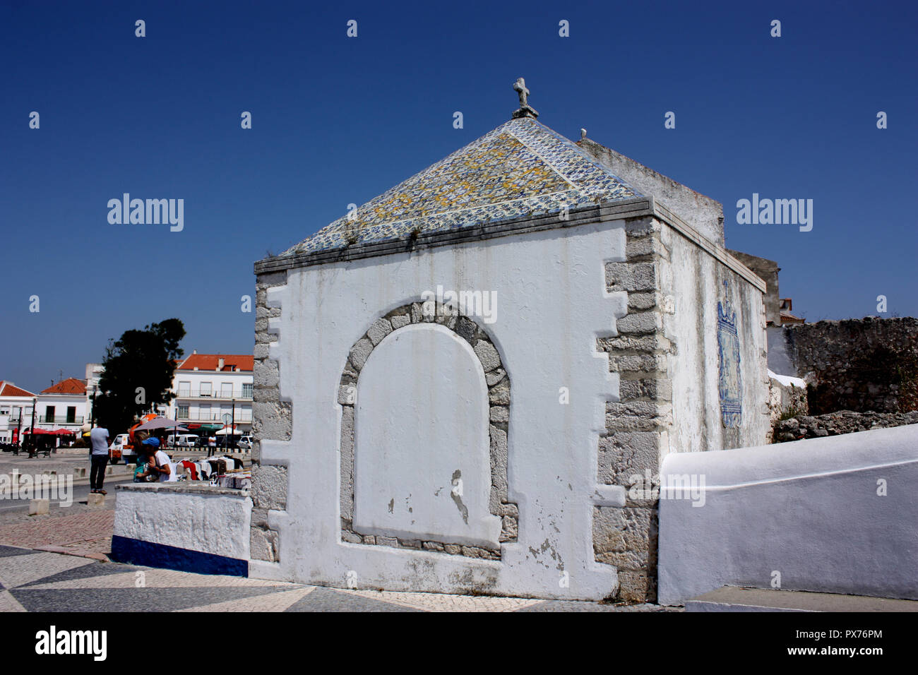 The chapel in the upper town of Nazare in Portugal Stock Photo - Alamy